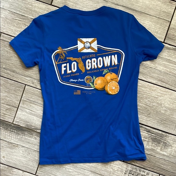 flo grown | Tops | Flo Grown Blue Graphic Tshirt Size M | Poshmark